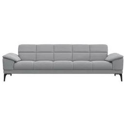 3,5-Sitzer FLEXLUX "Viale, Megasofa, superbequemer Sitzkomfort durch Kaltschaum im Sitz" Sofas Gr. B/H/T: 246cm x 99cm x 74cm, Chenille, grau (sophisto grey) aufwendige Detailverarbeitung, aktuelle Formensprache und Optik