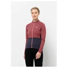 Fahrradjacke Jack Wolfskin "MOROBBIA FZ L/S W" Gr. XS (34), rot (apple, butter) Jacken