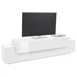 Lowboard Inosign "Coro,Lowboard,TV-Kommode,TV-Möbel,TV-Bank" Sideboards Gr. B/H/T: 200cm x 51,6cm x 45cm, weiß (weiß/ hochglanz) mit 3 Klappen davon 2 Push-to-Open Funktion Breite 200