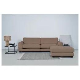 3,5-Sitzer Home Affaire "Parennes" Sofas Gr. B/H/T: 256 cm x 78 cm x 105 cm, Cord, braun (brown) mit attraktivem Cord-Stoff, Kaltschaum