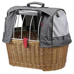 Fahrradkorb Klickfix "Weidenkorb Doggy Basket" Taschen Gr. B/H/T: 52cm x 46cm x 36cm, beige (natur)