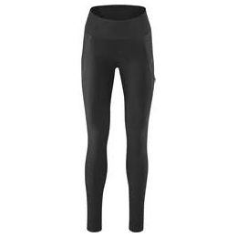 Fahrradhose Gonso "Essential Tight Cargo SC W" Gr. 44, Normalgrößen, schwarz Damen Hosen Radhose lang mit Sitzpolster, Radlerhose Taschen, Tight Fit