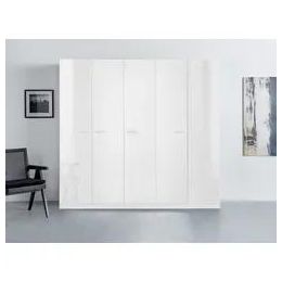 Drehtürenschrank Rauch "Kleiderschrank Schrank Garderobe TOPSELLER OTELI inkl. Inneneinteilung" Schränke Gr. B/H/T: 226cm x 210cm x 54cm, Ohne Spiegel, weiß (weiß/hochglanz weiß) mit 3 Innenschubladen extra Böden optional Spiegel MADE IN GERMANY