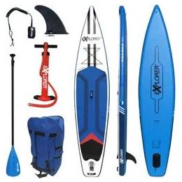 SUP-Board EXPLORER "Tourer" Gr. 350, bunt (blau, weiß, rot), Wassersportboards, 350x81x15cm 350cm, Kunststoff