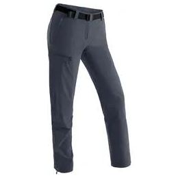 Funktionshose Maier Sports "Inara slim" Gr. 21, Kurzgrößen, grau Damen Hosen Herren Wanderhose, atmungsaktive Outdoor-Hose, 4 Taschen, Slim Fit