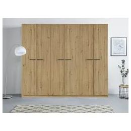 Drehtürenschrank Rauch "Kleiderschrank Schrank Garderobe TOPSELLER OTELI inkl. Inneneinteilung" Schränke Gr. B/H/T: 270 cm x 229 cm x 54 cm, Ohne Spiegel, braun (eiche artisan) mit 3 Innenschubladen extra Böden optional Spiegel MADE IN GERMANY