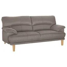 3-Sitzer Trendmanufaktur "Cecilia, Sofa in italienischem Design" Sofas Gr. B/H/T: 200cm x 87cm x 90cm, Struktur fein, ohne Funktion, braun (tan) mit tollem Sitzkomfort und Holzfüßen