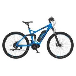 E-Bike Fischer FAHRRAD "MONTIS EM 1862 557" E-Bikes Gr. 48cm, 27,5 Zoll (69,85cm), blau (blau matt) Pedelec, Elektrofahrrad für Damen u. Herren, MTB