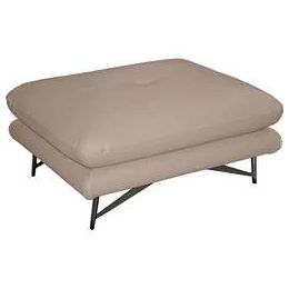 Hocker Calia italia "Cezanne, italienisches Design trifft erstklassigen Sitzkomfort, Leder", beige (1511 beige), B:90cm H:42cm T:70cm, Hocker, Sitzhocker, Designhocker in besonders langlebigen & pflegeleichten Lederarten