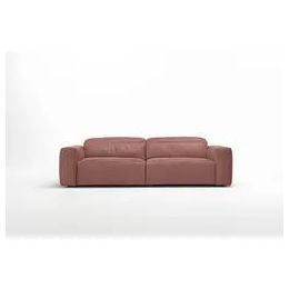 2,5-Sitzer Egoitaliano "Beverly, Designsofa mit erstklassigem Sitzkomfort und tollen Details" Sofas Gr. B/H/T: 242cm x 95cm x 109cm, Luxus-Microfaser BLUSH, braun (cedar wood) Breite 242 cm, verstellbare Kopfteile