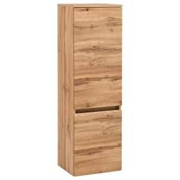 Midischrank Welltime "Lienz" Schränke Gr. B/H/T: 40 cm x 130 cm x 35 cm, 2 St., braun (wotaneiche) Bad-Midischrank