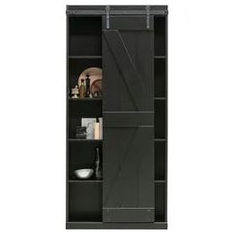 Buffet Woood "Harris" Schränke schwarz Hochschrank H 221 cm x B 100 T 39