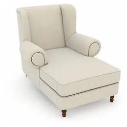 Ohrensessel Max Winzer "Madeleine, Relaxsessel, Designsessel mit hohem Sitzkomfort" Sessel Gr. Samtvelours, Korpus: Samtvelours creme-Füße Buche Nussbaum, B/H/T: 100cm x 102cm x 138cm, beige (creme) Samtvelours Bezug in vielen Farbkombinationen