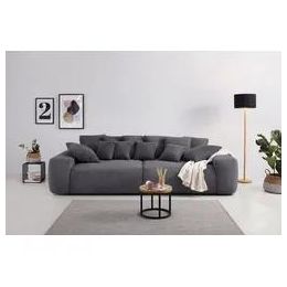 Big-Sofa Home Affaire "Sundance, B/T 302/137 cm" Sofas Gr. B/H/T: 302 cm x 85 cm x 137 cm, Cord, grau (stone) Dauerschläfer mit Hygiene-Topper und Transporttasche