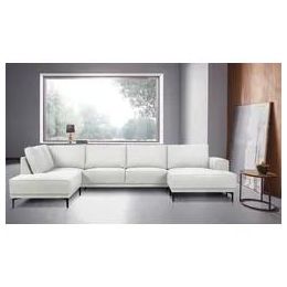 Wohnlandschaft Places of Style "Oland" Sofas Gr. B/H/T: 345 cm x 85 cm x 210 cm, Struktur weich, Ottomane links, beige (sand) XXL, im zeitlosem Design und hochwertiger Verabeitung