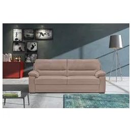 2,5-Sitzer Egoitaliano "Doris, modernes Designersofa, Ledersofa mit erstklassiger Sitzqualität" Sofas Gr. B/H/T: 192cm x 90cm x 93cm, Leder BULL, rosa (millenium rose) edle Detailverarbeitung, perfekte Polsterung, aus hochwertigem Leder