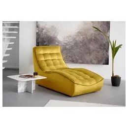 Chaiselongue Calia italia "Banjo, Designsofa, erstklassiger Sitzkomfort, als Einzelelement" Sofas Gr. B/H/T: 81cm x 88cm x 156cm, Luxus-Microfaser, gelb (giallo) oder als Modulsofa mit den passenden Erweiterungselementen stellbar