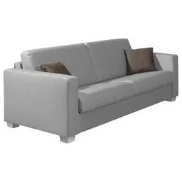 Schlafsofa Alina "Verdi" Sofas Gr. B/H/T: 175 cm x 85 cm x 100 cm, Struktur THO, grau (hellgrau tho 9) mit echter Kaltschaummatratze, zum Ausklappen, Breite 175 cm