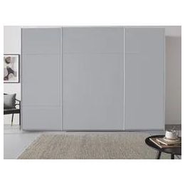 Schwebetürenschrank Rauch "Kleiderschrank Schrank Garderobe TOPSELLER OTELI inkl. Inneneinteilung" Schränke Gr. B/H/T: 315 cm x 229 cm x 62 cm, grau (seidengrau) mit 3 Innenschubladen sowie zusätzlichen Einlegeböden MADE IN GERMANY