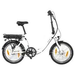 E-Bike Allegro "Compact SUV 3 Plus 374" E-Bikes Gr. 42cm, 20 Zoll (50,80cm), weiß Pedelec, Elektrofahrrad für Damen u. Herren