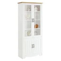 Vitrine Home Affaire "Trinidad" Schränke gelb (weiß, honigfarben) 4-türig, Breite 85 cm