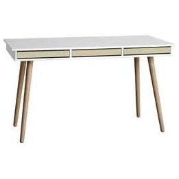 Schreibtisch HAMMEL FURNITURE "Mistral Bürotisch, Arbeitstisch, Tisch, Computertisch" Tische Gr. B/H/T: 137,4cm x 75cm x 60cm, beige Holzbeinen, B: 137,4 cm, Designmöbel