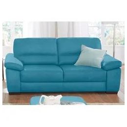 2-Sitzer Calia italia "Gaia, Sofa im edlen Design und mit erstklassigem Sitzkomfort" Sofas Gr. B/H/T: 177cm x 92cm x 97cm, Luxus-Microfaser GINEVRA, blau (turquoise) aus pflegeleichtem Luxus-Microfaser Ginevra Hydro Care