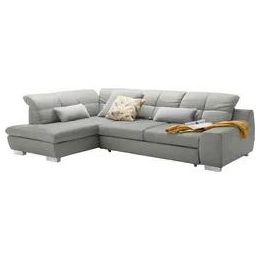 Ecksofa "SO 1200 inkl. Sitztiefen- & Rückenverstellung für hohen Sitzkomfort", grau (hellgrau gba 9), B:292cm H:89cm T:212cm, 100% Polyester, SET ONE BY Musterring, Sofas, wahlweise mit Bettfunktion, L-Form