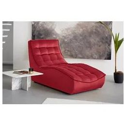 Chaiselongue Calia italia "Banjo, Designsofa, erstklassiger Sitzkomfort, als Einzelelement" Sofas Gr. B/H/T: 81cm x 88cm x 156cm, Luxus-Microfaser, rot (rosso) oder als Modulsofa mit den passenden Erweiterungselementen stellbar