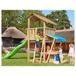 Spielturm Jungle Gym "Jungle Shelter Mini Market" Spieltürme beige (natur) Kinder BxTxH: 176x440x290 cm