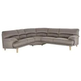 Polsterecke Trendmanufaktur "Cecilia, italienisches Designsprache, modern und komfortabel, L-Form" Sofas Gr. B/H/T: 280cm x 87cm x 240cm, Struktur fein, langer Schenkel rechts, langer Schenkel rechts, braun (tan) toller Sitzkomfort und bequeme Armlehnen