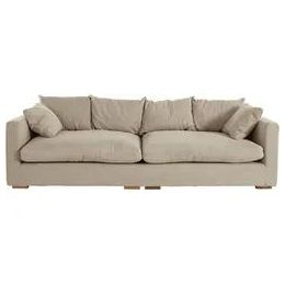 Guido Maria Kretschmer Home & Living Big-Sofa GUIDO MARIA KRETSCHMER HOME & LIVING "Pantin" Sofas Gr. B/H/T: 266cm x 80cm x 113cm, Struktur, beige (ecru) extra weich und kuschelig, Füllung mit Federn Daunen