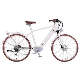 E-Bike EGO MOVEMENT "Classic 25 Cäsar Herren 54 cm Weiß 28"" E-Bikes Gr. 54cm, 28 Zoll (71,12cm), weiß Pedelec, Elektrofahrrad für Damen u. Herren