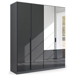 Drehtürenschrank Rauch "Modern by Quadra Spin" Schränke Gr. B/H/T: 181 cm x 210 cm x 54 cm, 4 St., grau (graumetallic, glas basalt)