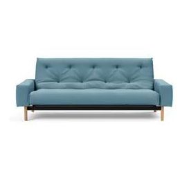 Schlafsofa INNOVATION LIVING TM "MIMER hochwertige Schlaffunktion, aktuelles Design und extra Komfort" Sofas Gr. T: 100 cm, Struktur grob MIXED DANCE, blau (ligt blue 525, mixed dance) Taschenfederkernmatratze, Breite Liegefläche 140 cm