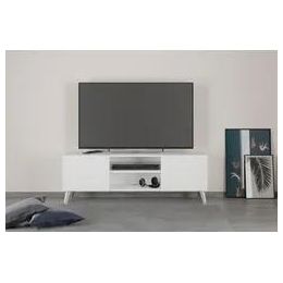 TV-Board FMD "Brighton" Sideboards Gr. B/H/T: 140cm x 46,5cm x 34,5cm, weiß