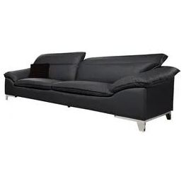 3-Sitzer COTTA "Teresa" Sofas Gr. B/H/T: 235cm x 84cm x 109cm, Luxus-Kunstleder, mit Kopfteilverstellung, schwarz