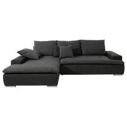 Ecksofa Inosign "Haiti II, L-Form" Sofas Gr. B/H/T: 276cm x 87cm x 180cm, Microfaser PRIMABELLE-Struktur, Recamiere links, ohne Bettfunktion, schwarz Wahlweise mit Kaltschaum, Bett, Bettkasten