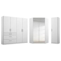 Schrank-Set Rauch "Kleiderschrank Schrank Garderobe Garderobenschrank Eckschrank HOMBURG" Kastenmöbel-Sets Gr. B/H/T: 298cm x 197cm x 163cm, weiß (alpinweiß/hochglanz weiß) viel Stauraum, oberer Schubkasten mit Einteilung MADE IN GERMANY