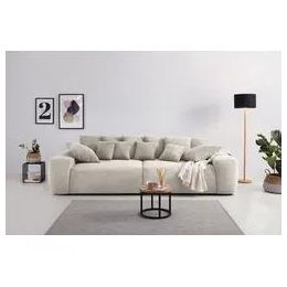 Big-Sofa Home Affaire "Sundance II" Sofas Gr. B/H/T: 318 cm x 85 cm x 142 cm, Cord, beige (natur) Dauerschläfer mit Hygiene-Topper bis 140 kg belastbar