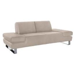 2-Sitzer W.Schillig "taboo" Sofas Gr. B/H/T: 202cm x 76cm x 91cm, Stoff S37, mit Armlehnenverstellung, beige (sahara s37) mit Normaltiefe, inklusive Armlehnenverstellung