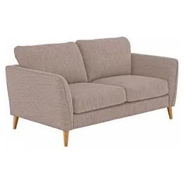 2-Sitzer Home Affaire "MARSEILLE Sofa 170 cm" Sofas Gr. B/H/T: 170cm x 88cm x 90cm, Struktur fein, beige mit Massivholzbeinen aus Eiche, verschiedene Bezüge und Farbvarianten