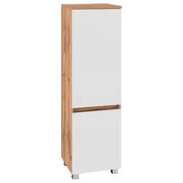 Midischrank Welltime "Lucca" Schränke Gr. B/H/T: 40 cm x 135 cm x 35 cm, 2 St., weiß (eichefarben, weiß) Bad-Midischrank