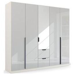 Drehtürenschrank Rauch "Modern by Quadra Spin" Schränke Gr. B/H/T: 226cm x 210cm x 54cm, 5 St., weiß (alpinweiß/glas kristallweiß)