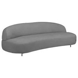 Sofa furninova "Aria Megasofa mit Megasitzkomfort, Designsofa" Sofas Gr. B/H/T: 224 cm x 80 cm x 106 cm, Boucle, weiß (silver) Einzelsofa 2-Sitzer-Sofa 3-Sitzer-Sofa organisch geformt, im skandinsvischen Design