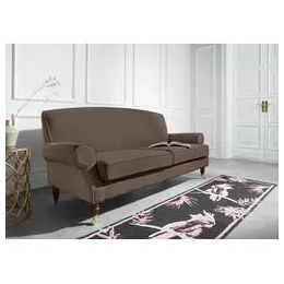 Guido Maria Kretschmer Home & Living 3-Sitzer GUIDO MARIA KRETSCHMER HOME & LIVING "Rennes", grau (taupe), B:200cm H:90cm T:93cm, Samtoptik ( 100% Polyester), Baumwollmix (50% Baumwolle, 50% Polyester), Sofas, in Samtoptik oder Baumwoll-Mix