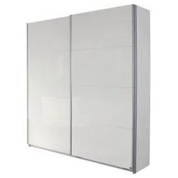 Garderobenschrank Rauch "Garderobe Drehtürenschrank Kleiderschrank Schrank Schuhschrank MINOSA" Schränke Gr. H/T: 197 cm x 48 cm, 2 St., weiß (alpinweiß, hochglanz weiß) Breite 181 cm, ausziehbare Kleiderstange, 6 Schuhböden MADE IN GERMANY