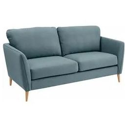 2-Sitzer Home Affaire "MARSEILLE Sofa 170 cm" Sofas Gr. B/H/T: 170cm x 88cm x 90cm, Filzoptik, grün (salbei) mit Massivholzbeinen aus Eiche, verschiedene Bezüge und Farbvarianten