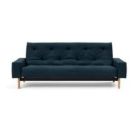 Schlafsofa INNOVATION LIVING TM "MIMER hochwertige Schlaffunktion, aktuelles Design und extra Komfort" Sofas Gr. T: 100cm, Web fein NIST, blau (blau 5615, nist) Taschenfederkernmatratze, Breite Liegefläche 140 cm