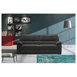 2,5-Sitzer Egoitaliano "Doris, modernes Designersofa, Ledersofa mit erstklassiger Sitzqualität" Sofas Gr. B/H/T: 192 cm x 90 cm x 93 cm, Leder BULL, schwarz edle Detailverarbeitung, perfekte Polsterung, aus hochwertigem Leder